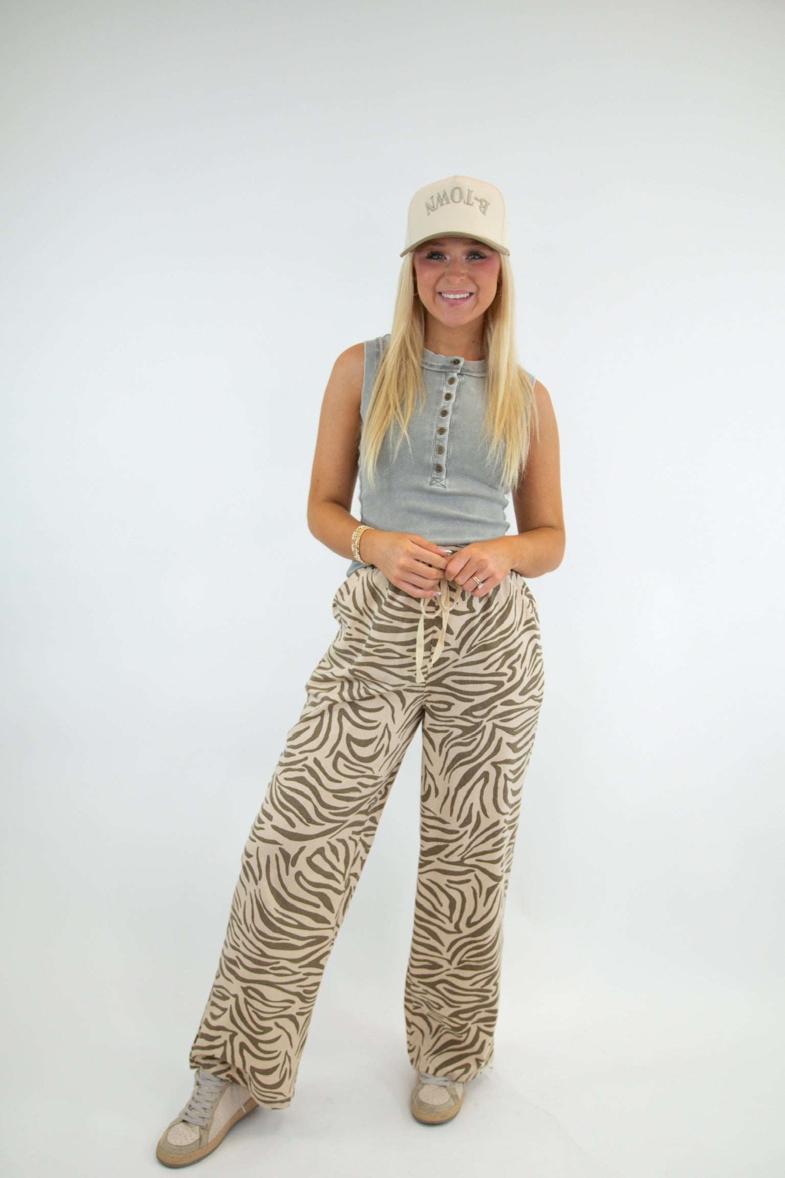 Natural Zebra Print Linen Pants – For The Girls Boutique