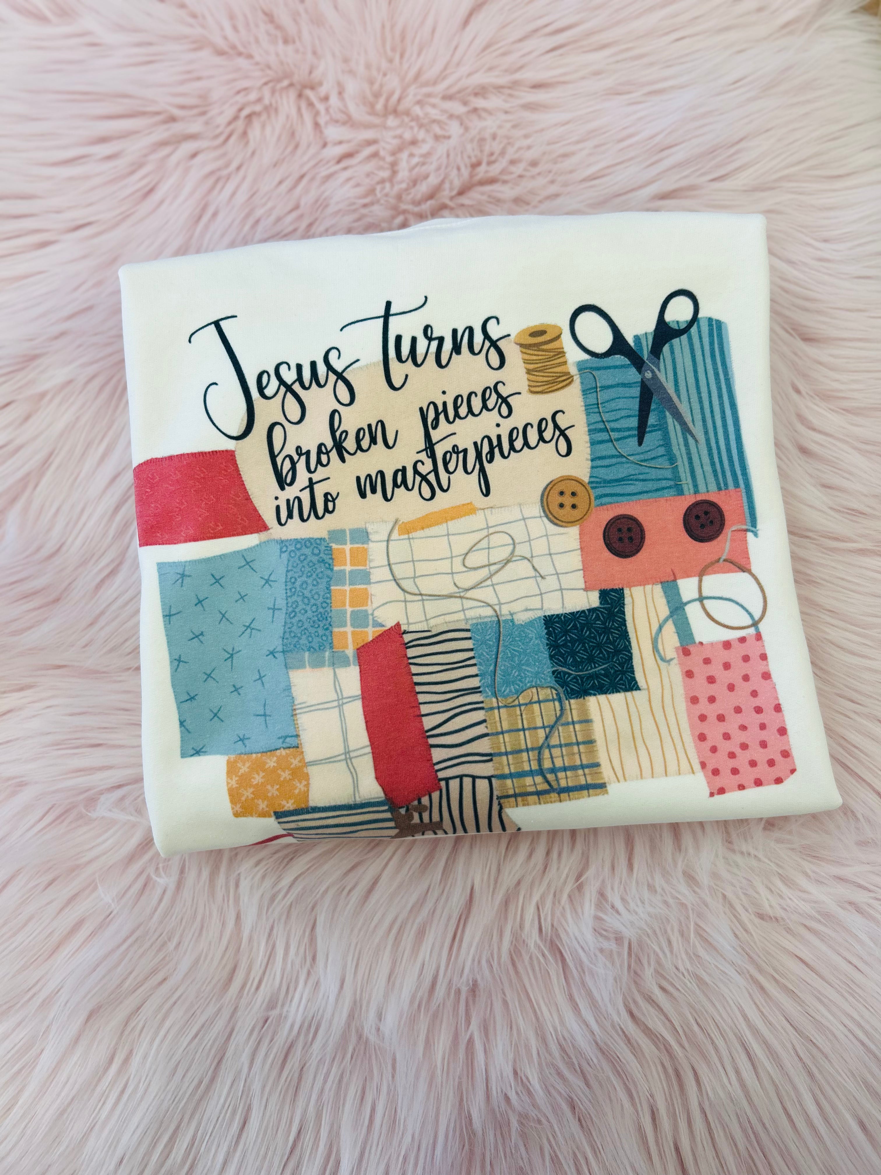 Jesus Masterpieces Patchwork Pullover – For The Girls Boutique